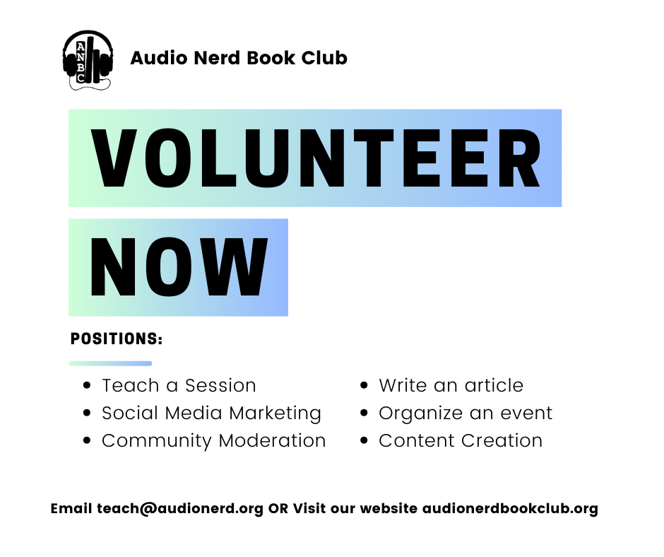 Volunteer with ANBC – Audio Nerd Book Club